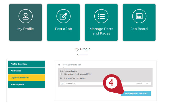 Can I change my payment method for the Job Board? – Pathway